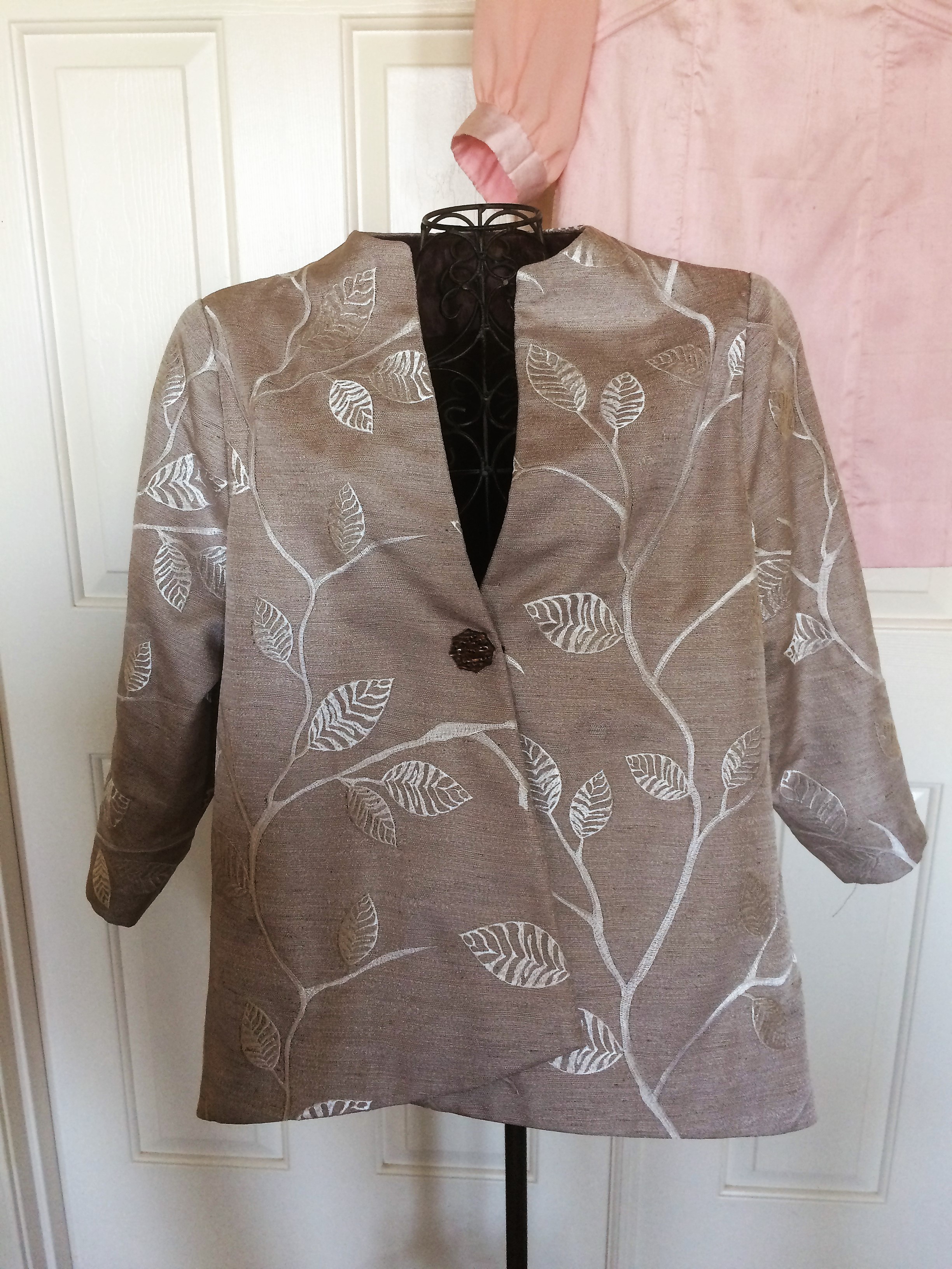 Appliqued Leaves Jacket | The Destashification Project